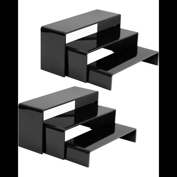 Kitchen | 6 Pc Black Acrylic Display Risers Showcase For Shoe Risers ...